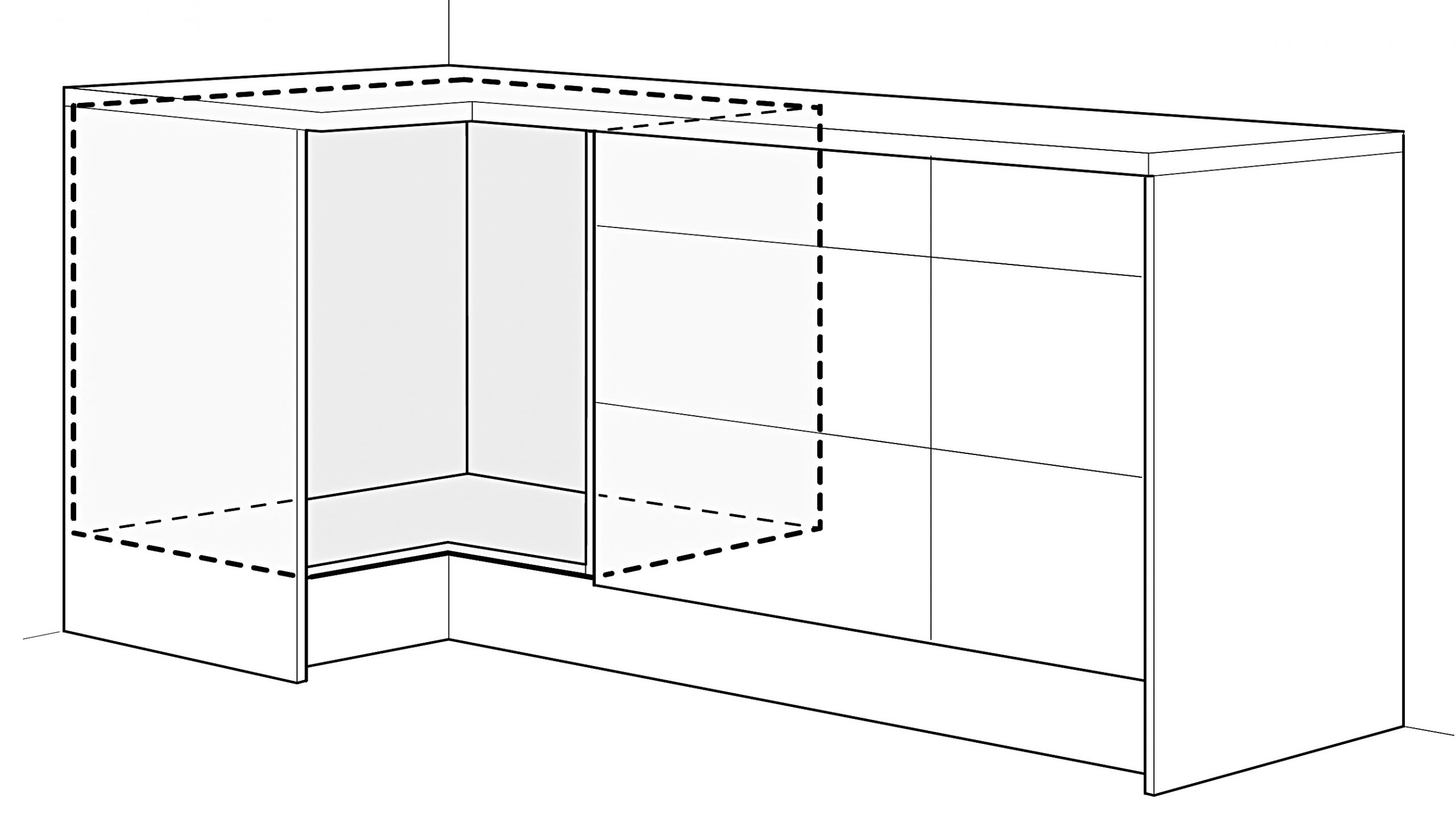 Base Corner Cabinet 90x90 - Faktum Online Store